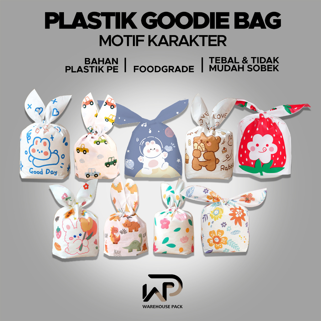 (10 Pcs) Plastic Goodie Bags with Small Character Motifs | Souvenir ...