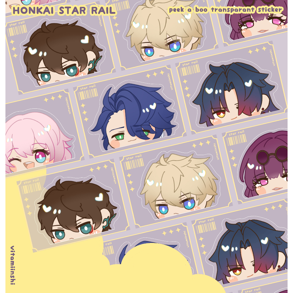 Transparent Sticker Peek a boo Honkai Star Rail | Shopee Malaysia