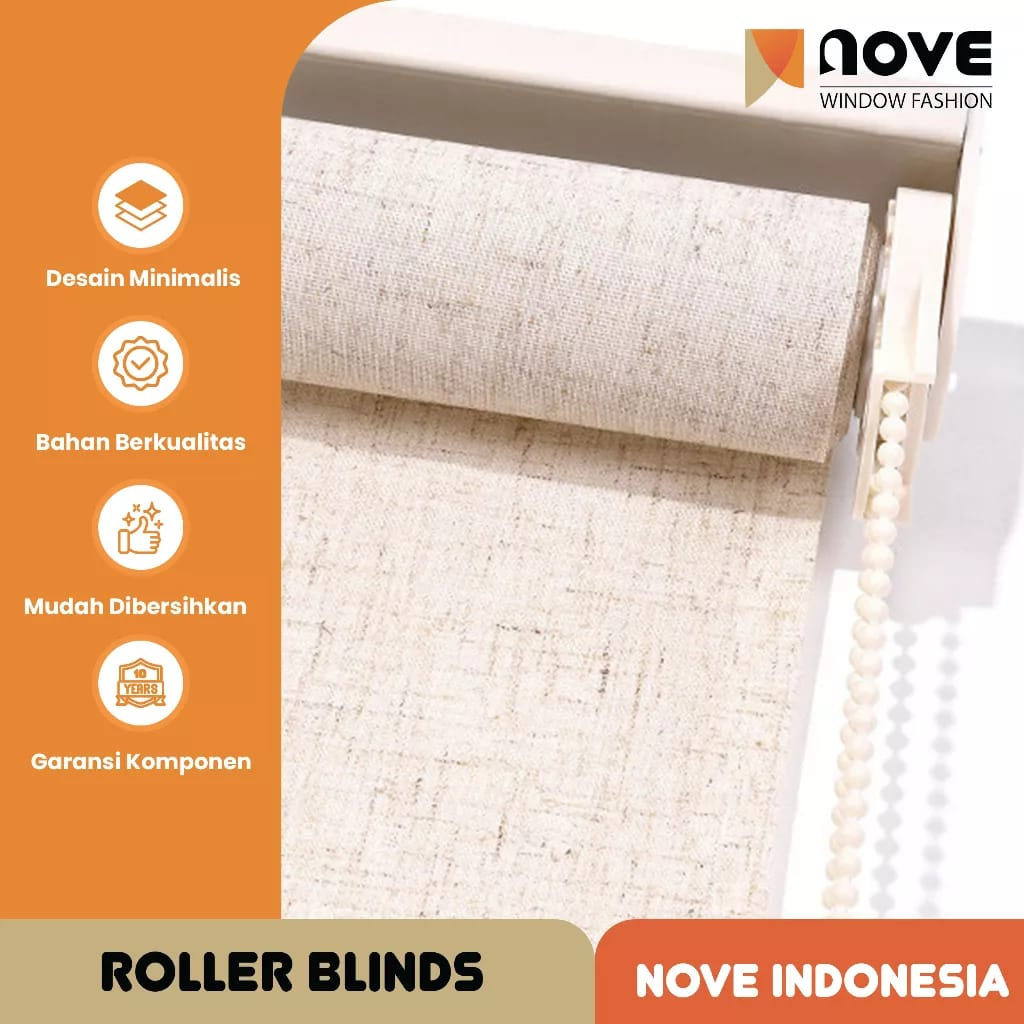 CAHAYA Nove ROLLER BLIND INDOOR DIMOUT - LIGHT BLOCK ROLLING CURTAINS ...