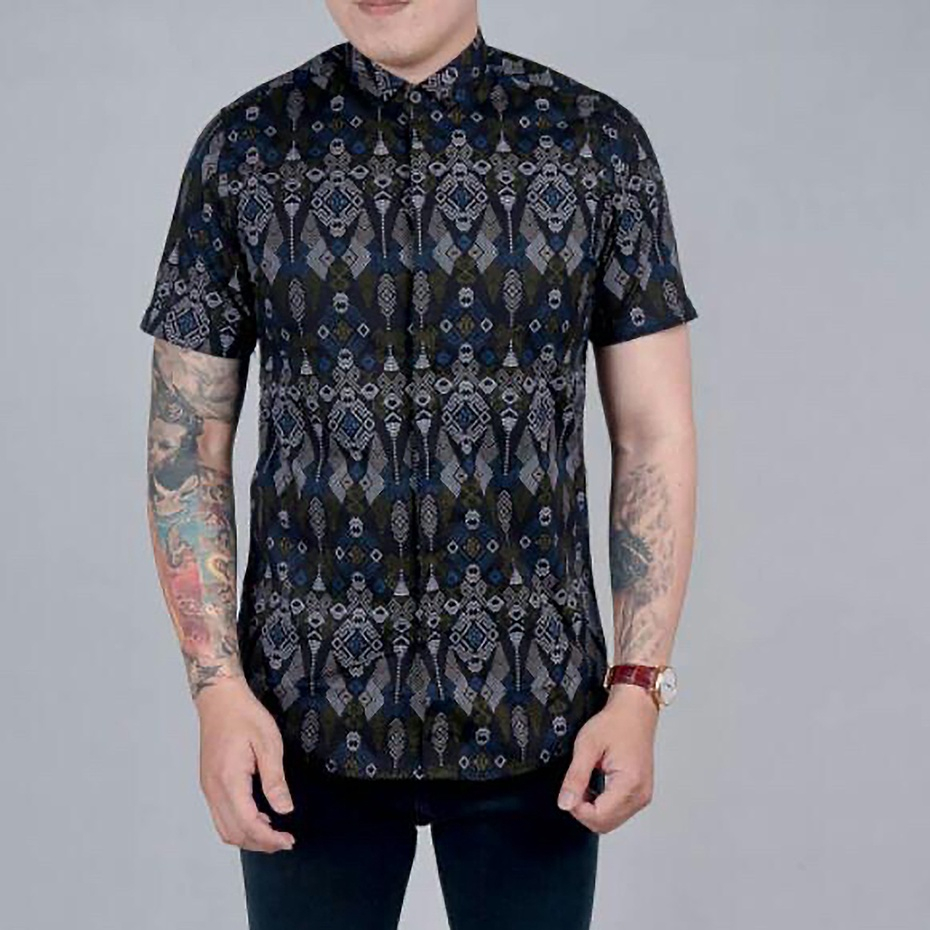 KEMEJA Dgm Fashion Men's Short Sleeve batik Shirt men's batik short ...