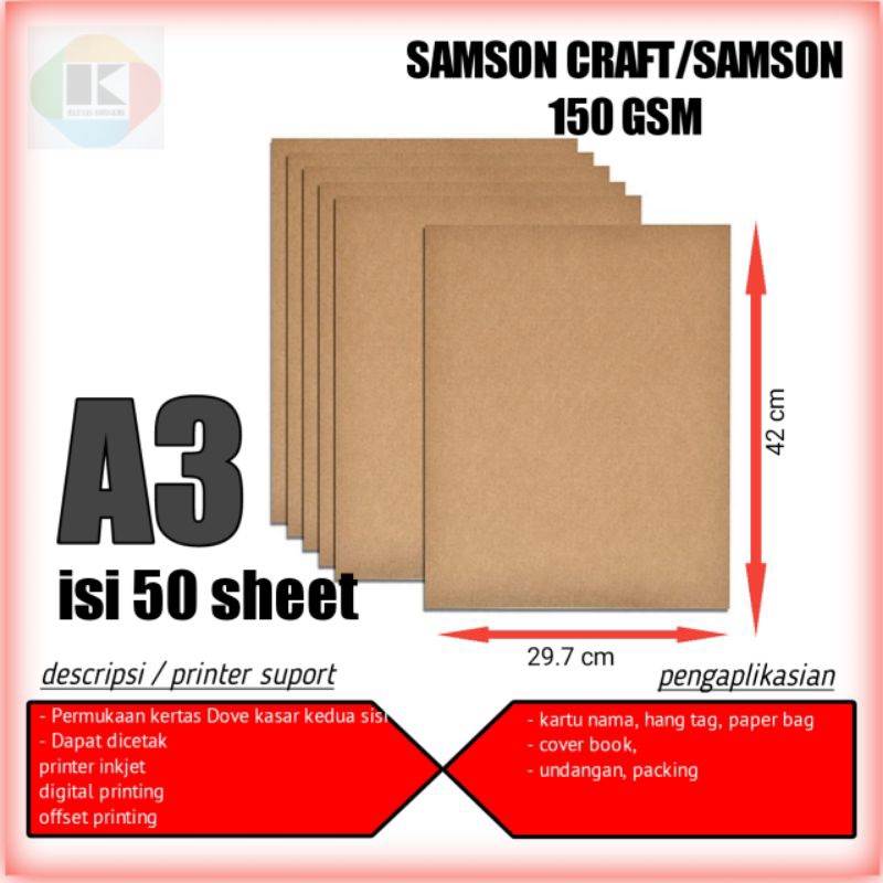 Samson craft paper A3 150gsm thick Samson craft paper 150gsm A3 ...