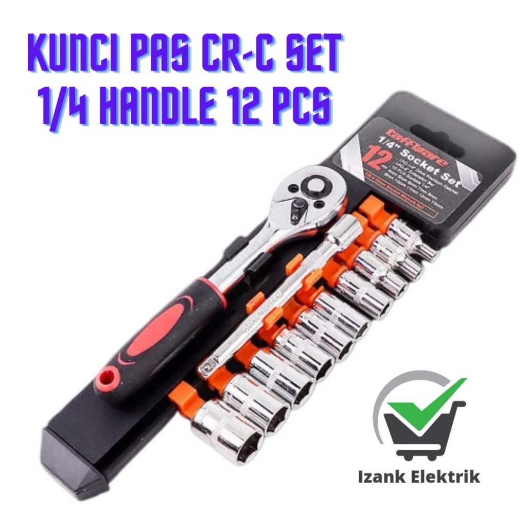 Socket Wrench 12pc Socket Set (1/4 ") Full Complete Socket Tool Kit ...