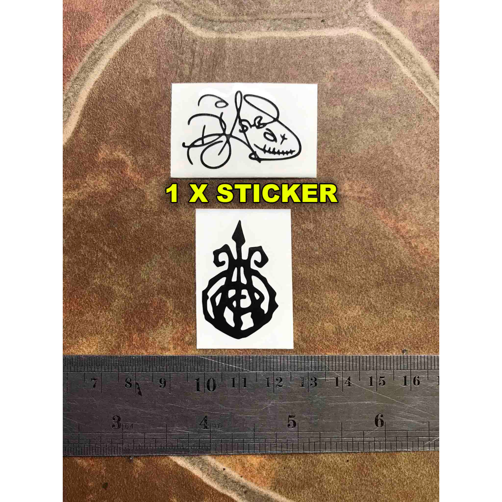 Dj Ashba Signed Sticker Signature Autograph Logo Headstock Sign ...