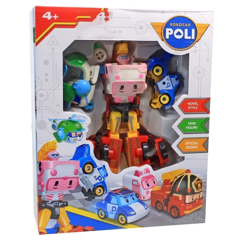 Robocar Poli Combination 4IN1 Robot Toy No.245/Robot Turns Into A Car ...