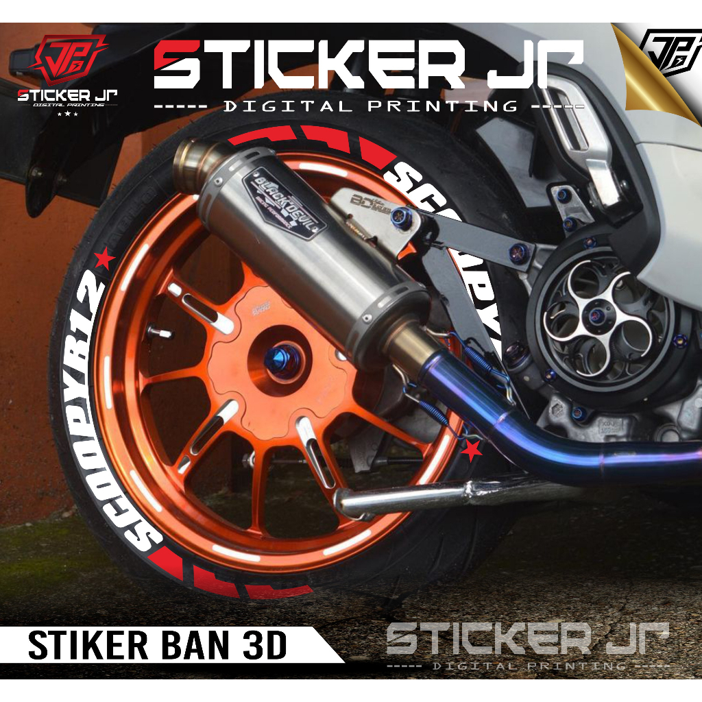 Tire Sticker/Tire Font/Tire Bomb/3D Tire Sticker R12 SJP 3D Rim Sticker ...