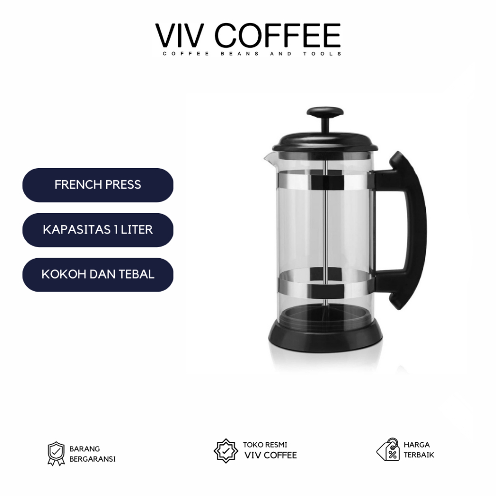 French Press Coffee Plunger 1 Liter Coffee Filter | Shopee Malaysia