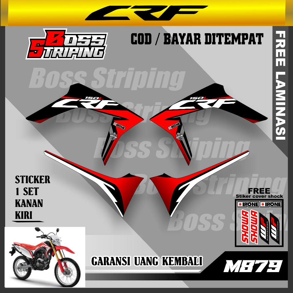 Striping Variations CRF 150l/CRF 150l SUPERMOTO Motorcycle Stickers ...