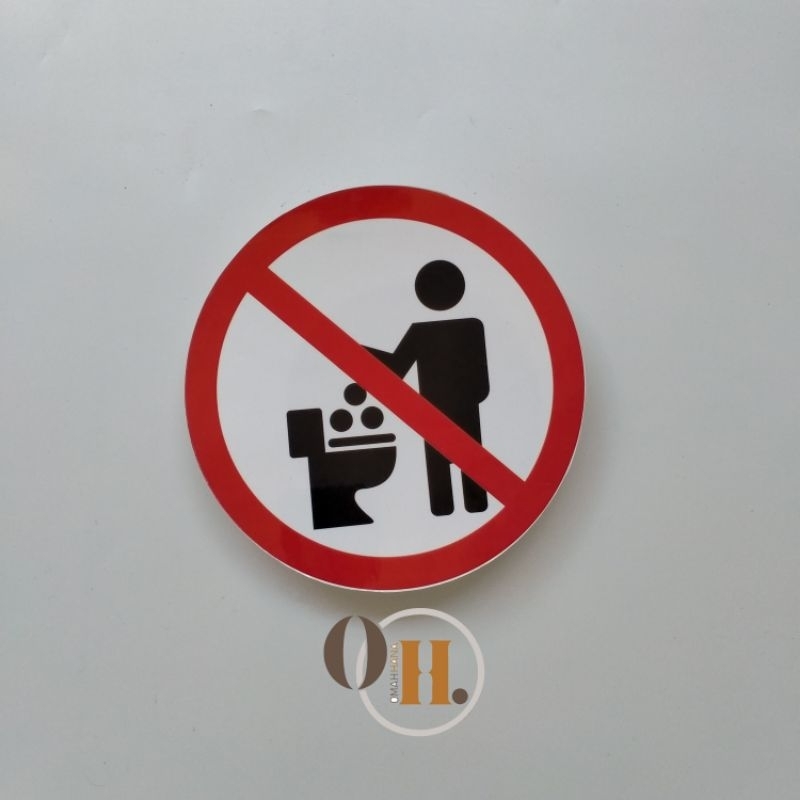 Don't Throw Trash Logo Sticker in the Toilet - No Trash Sticker - Vinyl ...