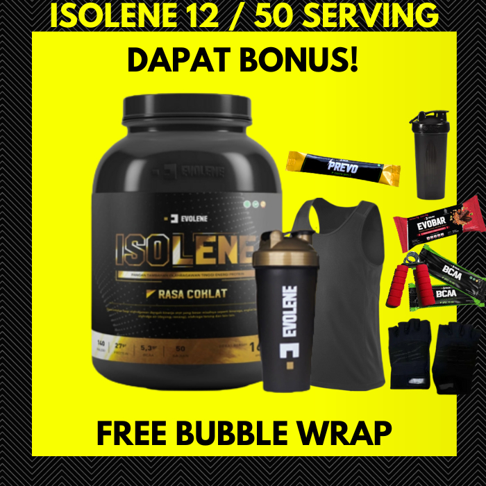 Isolene 12 Sachets/50 SERVING WHEY PROTEIN ISOLATE EVOLENE OFFICIAL ...