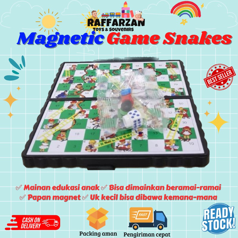 Magnetic Ladder Snake Toys Magnetic Folding Board Game Snakes ...