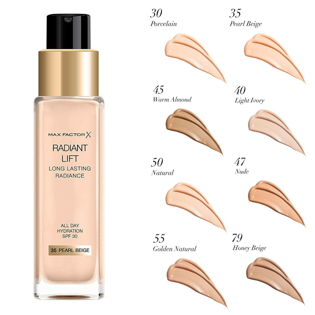 MAX FACTOR X RADIANT LIFT Long Lansting Radiance FOUNDATION | Shopee ...