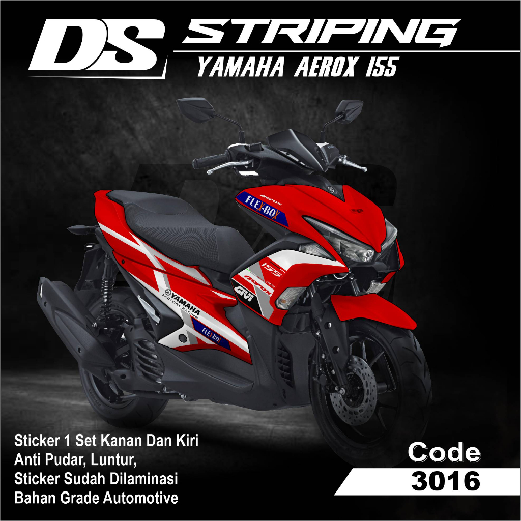 3016 Aerox 155 Semi Full Striping Stickers List Simple Variations ...