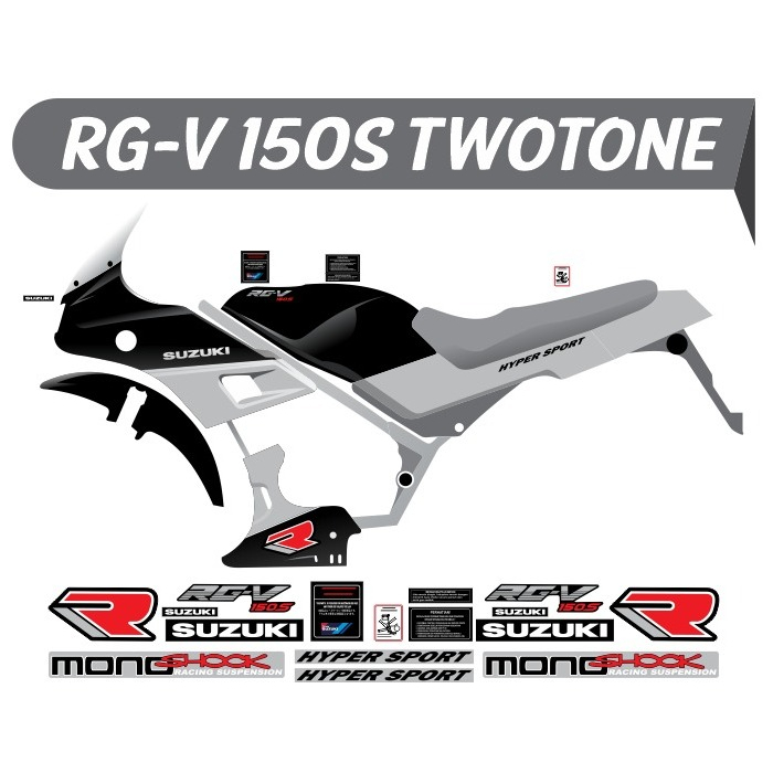 Sticker SRIPING SUZUKI RGV 150s TWOTONE THAILAND | Shopee Malaysia