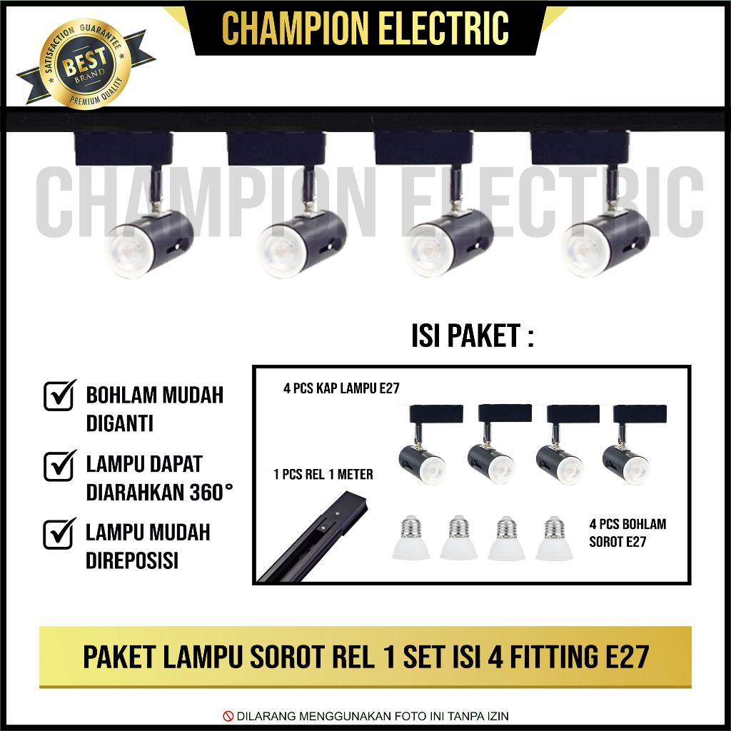 Rail Spotlight Package 1 Set contains 4 Spotlight Rell Track Light Reel ...