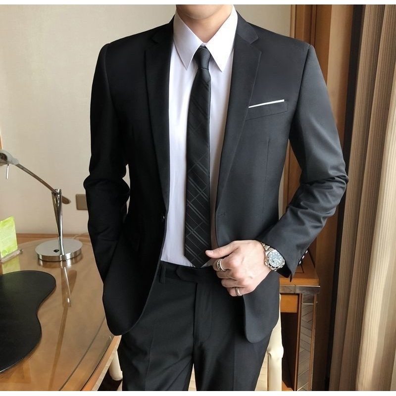 Graduation Suits/Formal Suits/2-Button Formal Men's Blazers | Shopee ...