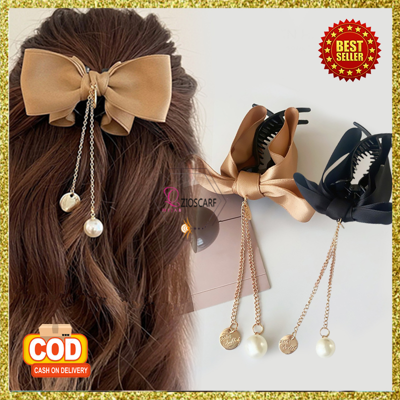 Korean Women's Hair Clips Tassel Ribbon Jedai Women's Hair Decoration ...