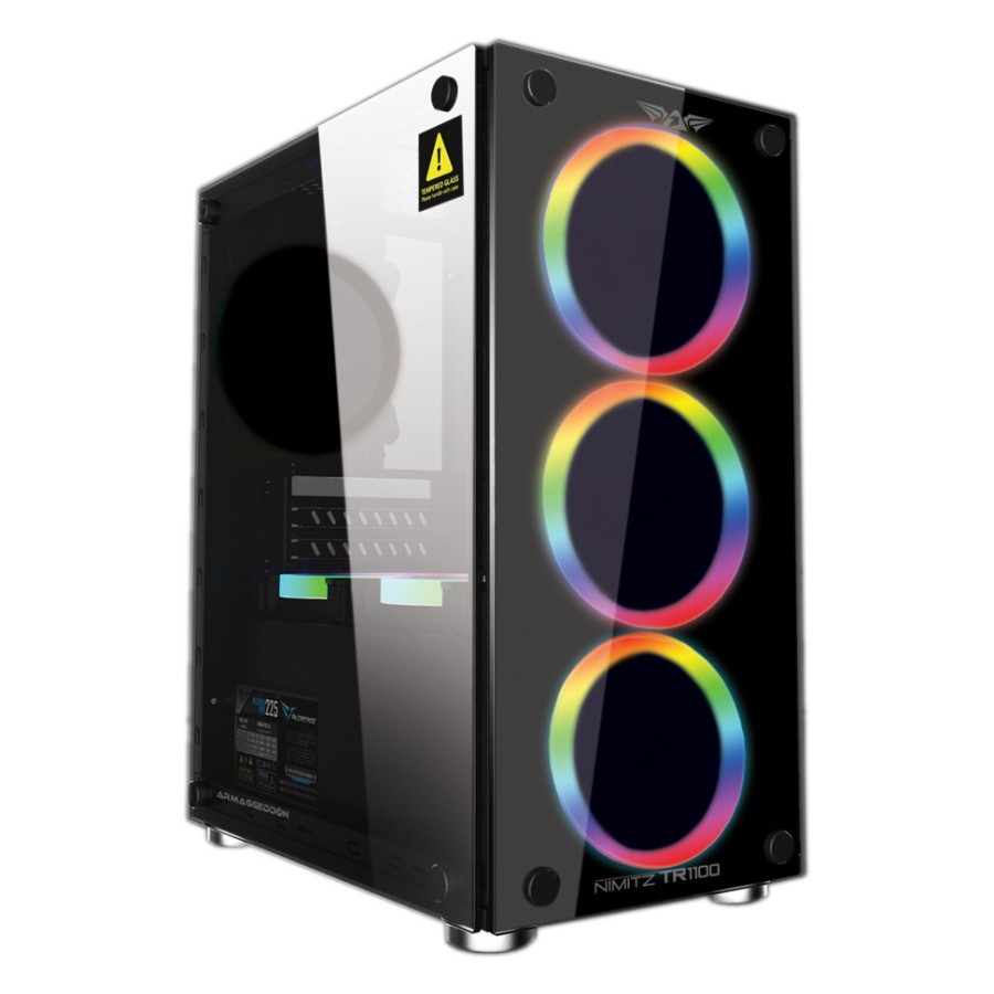 Armageddon TR1100 AND N5 TAMPERED GLASS PC CASING SIDE GLASS | Shopee ...