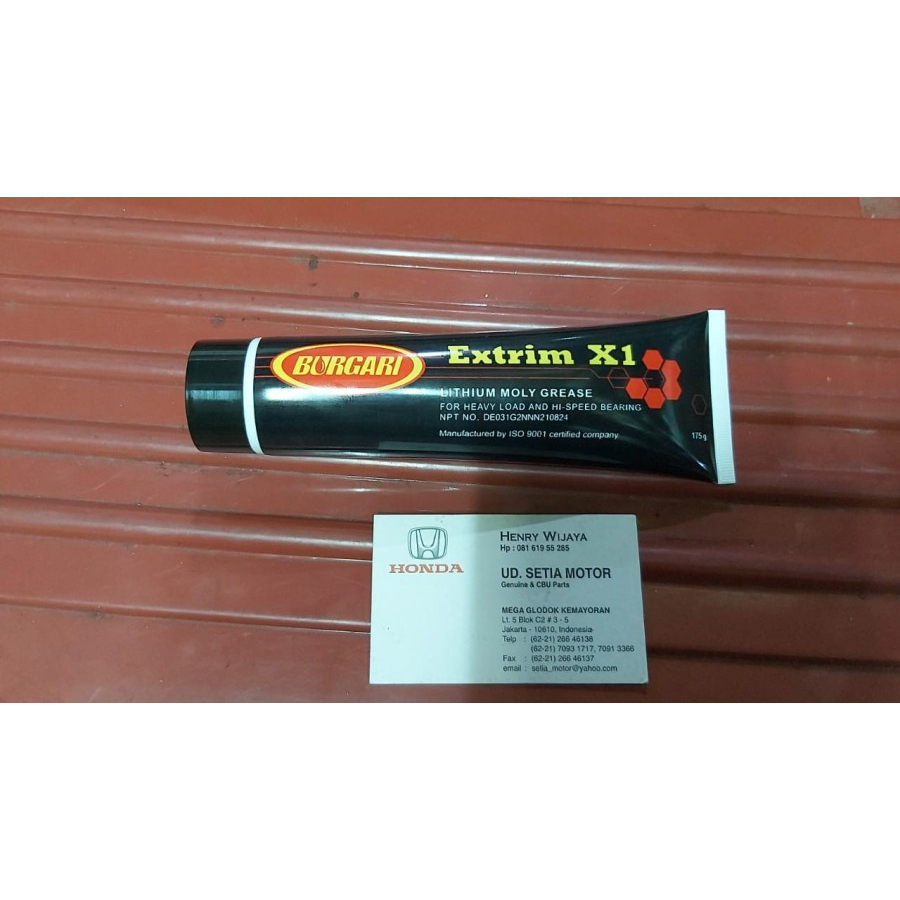 Burgari extreme X1 lithium Moly Grease Original Tube 175 grams | Shopee ...