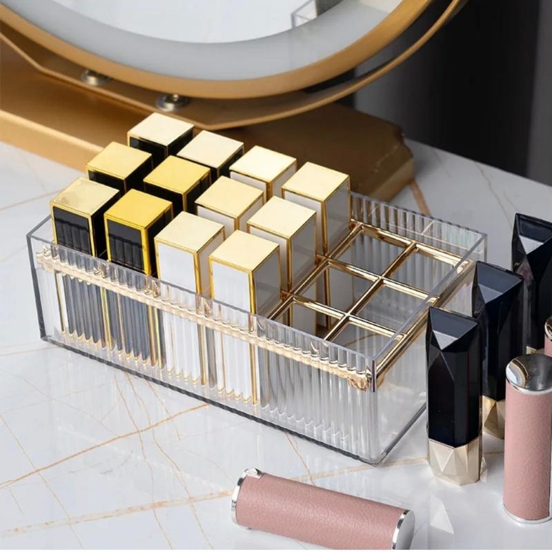 Luxury Gold Transparent Aesthetic Lipstick Storage Case/Lipstick ...