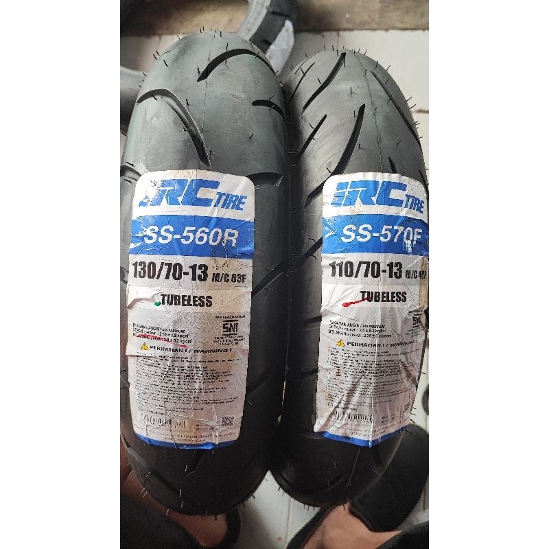 (PACKAGE OF 2 RING TIRES 13) IRC NMAX 110/70-13 & 130/70-13 Tubles Free ...