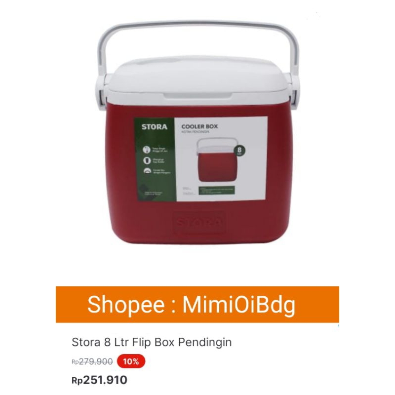 Stora 8 Ltr Flip Box Cooler (Ace Hardware) | Shopee Malaysia