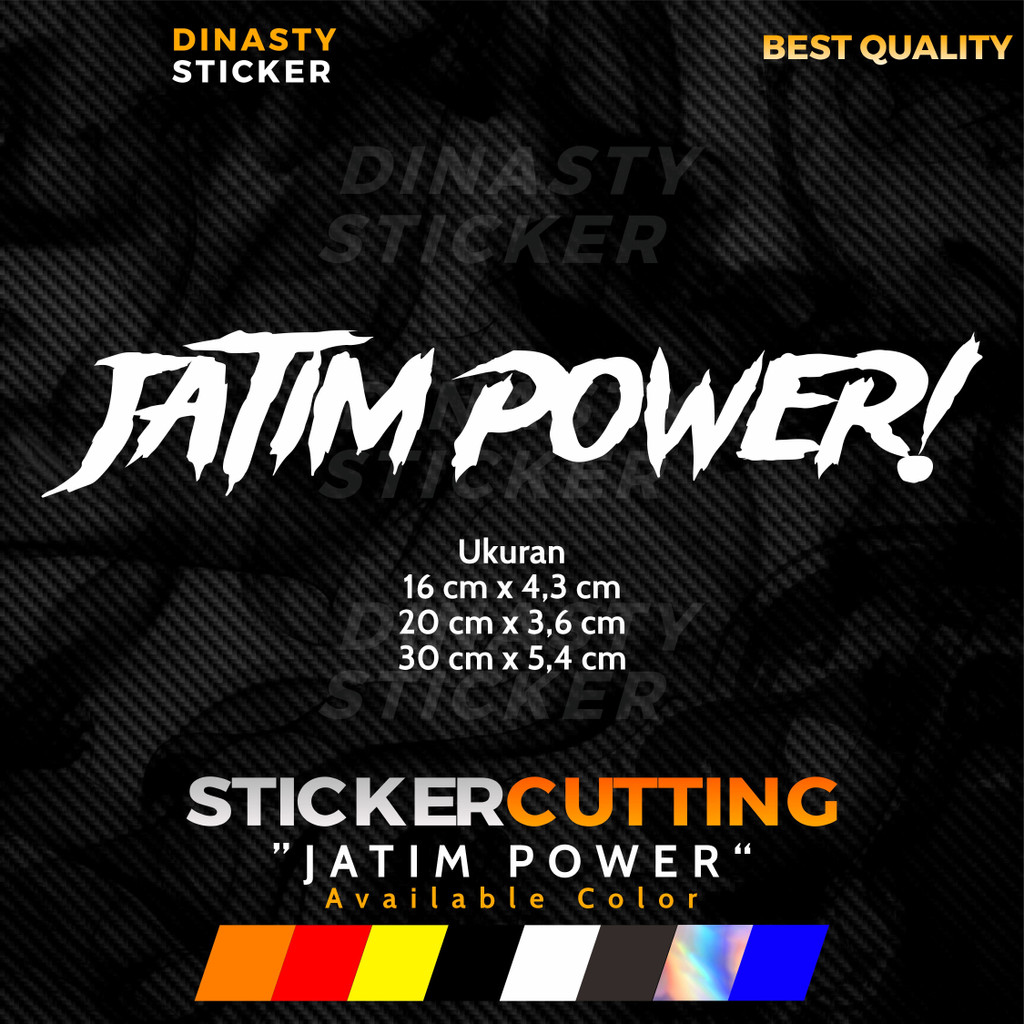 Sticker STICKER CUTTING JATIM POWER RACING CAR ENTHUSIST FORTUNER ...