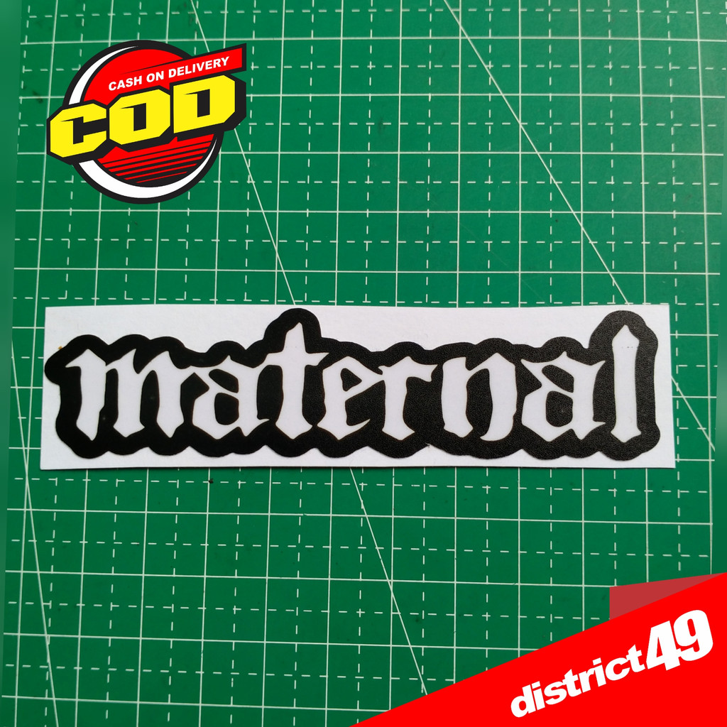 MATERNAL Distro Brand Cut Stickers Glossy Lamination thick waterproof ...