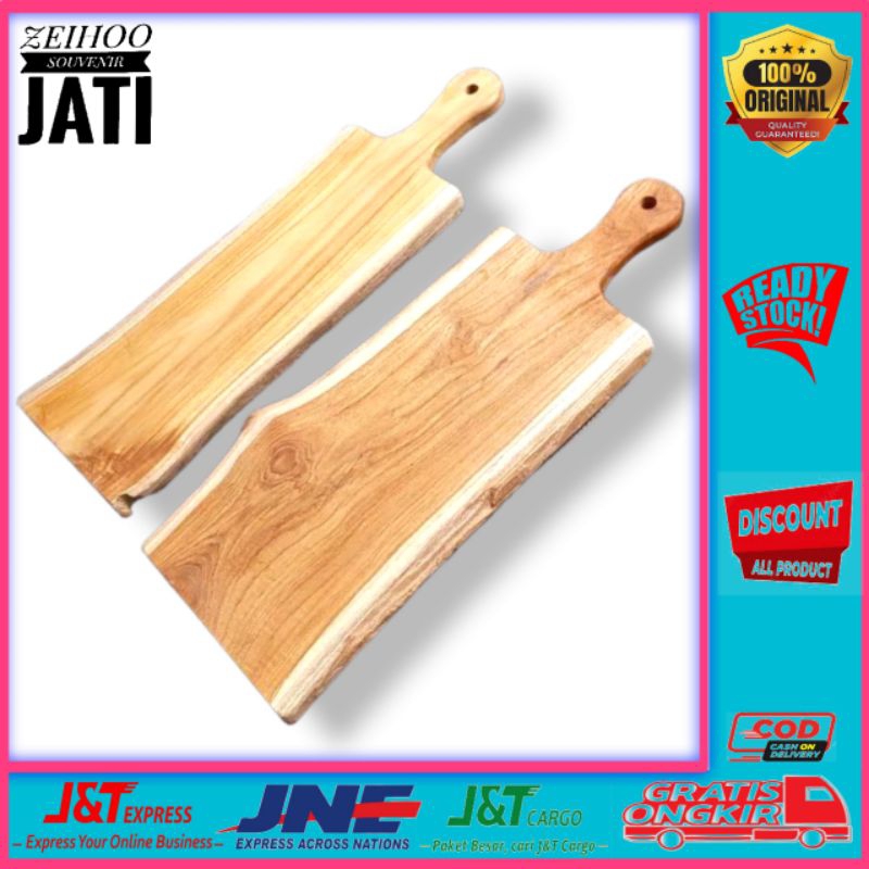 KAYU Serving Board / Natural Teak Wood | Shopee Malaysia