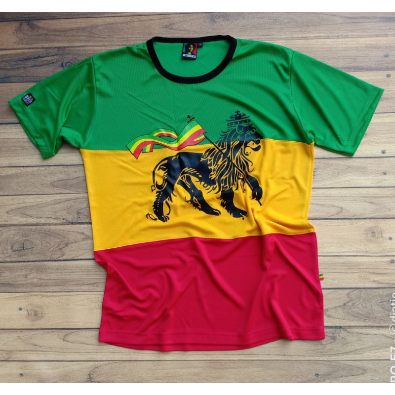 Rasta lion reggae T-Shirt bob marley MKH rege Jamaica mekujo | Shopee ...