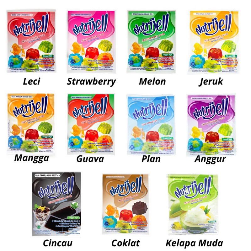 Nutrijell Jelly Powder All Variant Sachet 15gr | Shopee Malaysia