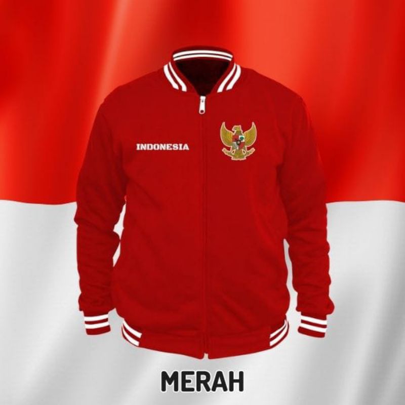 Varsity Zipper Jacket Independence Indonesia 78th Anniversary Of The ...