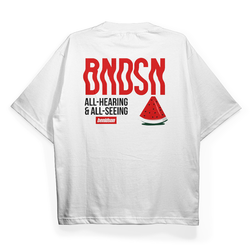Benidson Oversized Tshirt White Watermelon | Shopee Malaysia