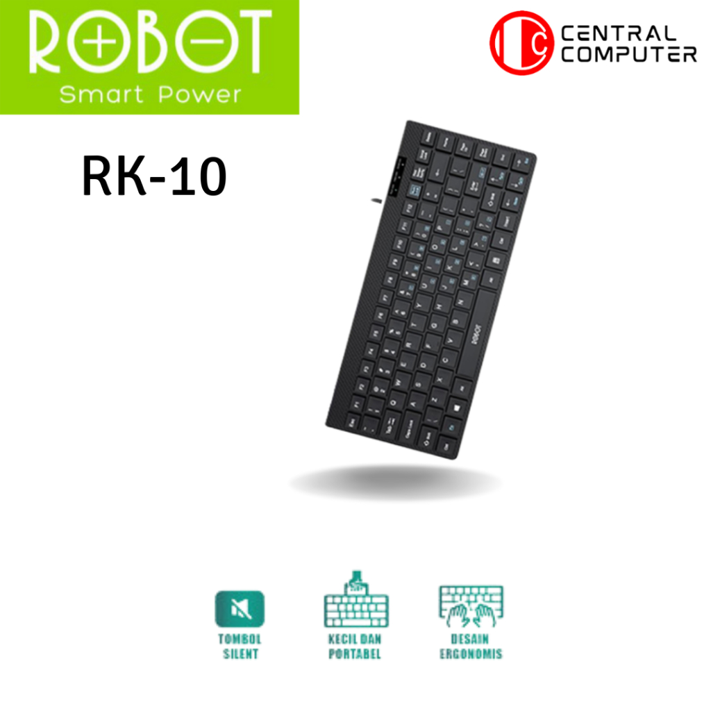 ROBOT Portable Keyboard Rk-10 Ultra-Thin Wired Mini Keyboard | Shopee ...