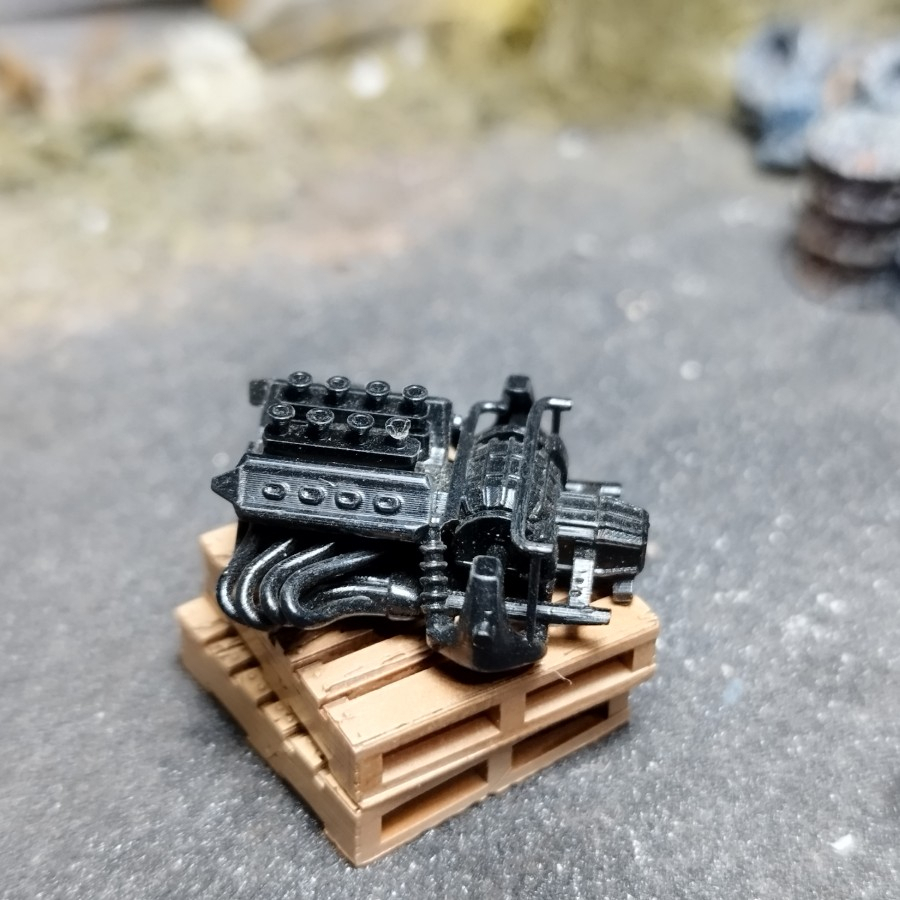 Scaled 1/64 Car Engine Ford DFV V8 w Axl Gearbox - Diecast Custom ...