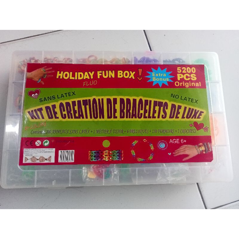 Loom band box jumbo/Bracelet loomband box jumbo Contents-+5000pcs ...