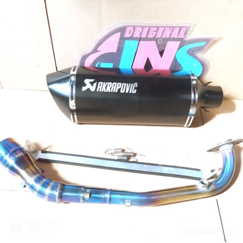 Akrapovic BLACK Exhaust For ADV 160 VARIO 160 PCX 160 NMAX NEW Round ...