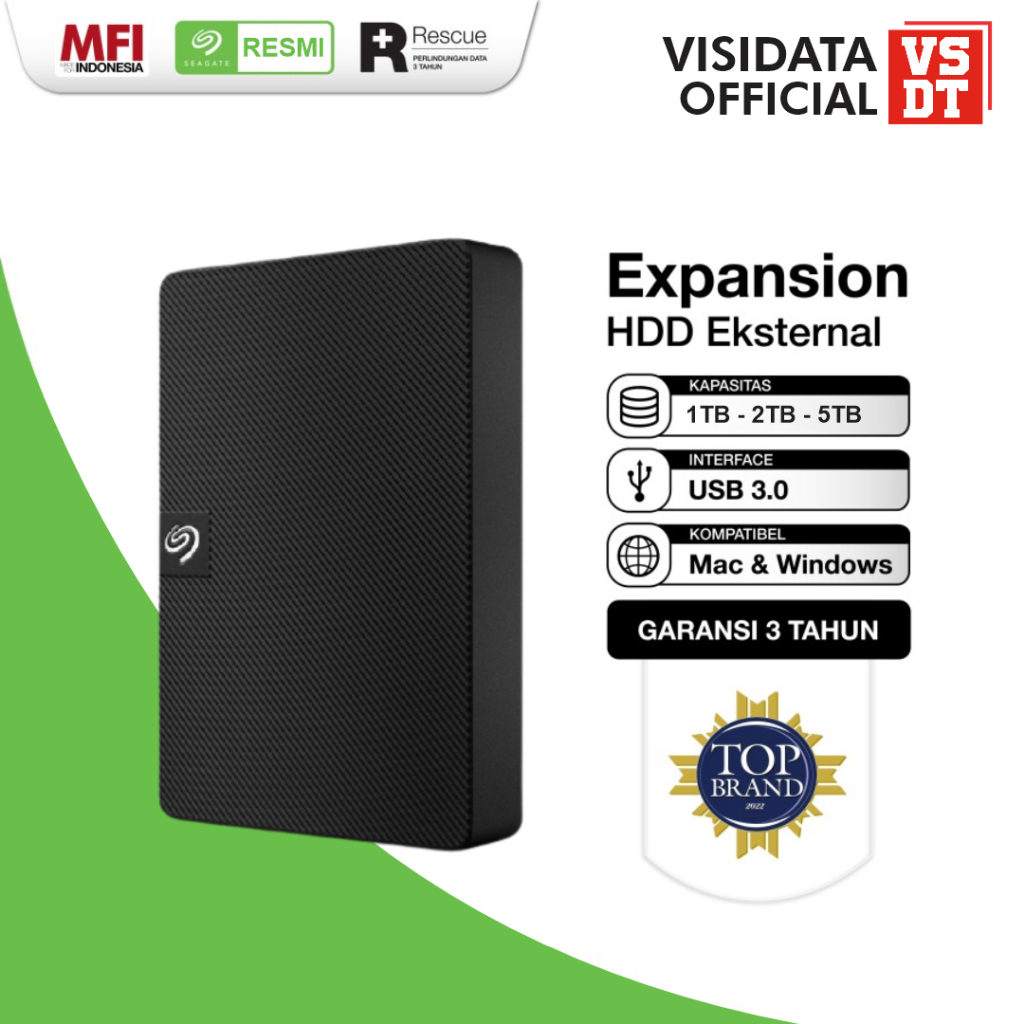 Seagate Expansion Hard Disk External 1TB 2TB 5TB - Official 3 Year ...