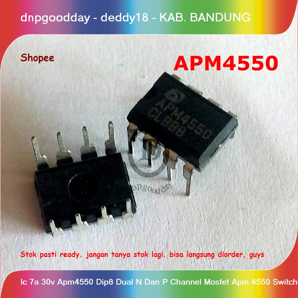 Ic 7a 30v Apm4550 Dip8 Dual N And P Channel Mosfet Apm 4550 Switching | Shopee Malaysia
