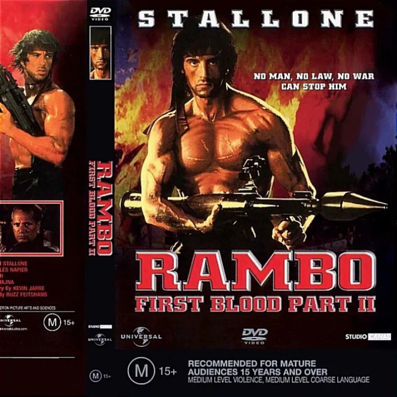 Rambo FILM VIDEO CASSETTE FIRST BLOOD PART 2 - RAMBO 2 VIDEO FILM ...