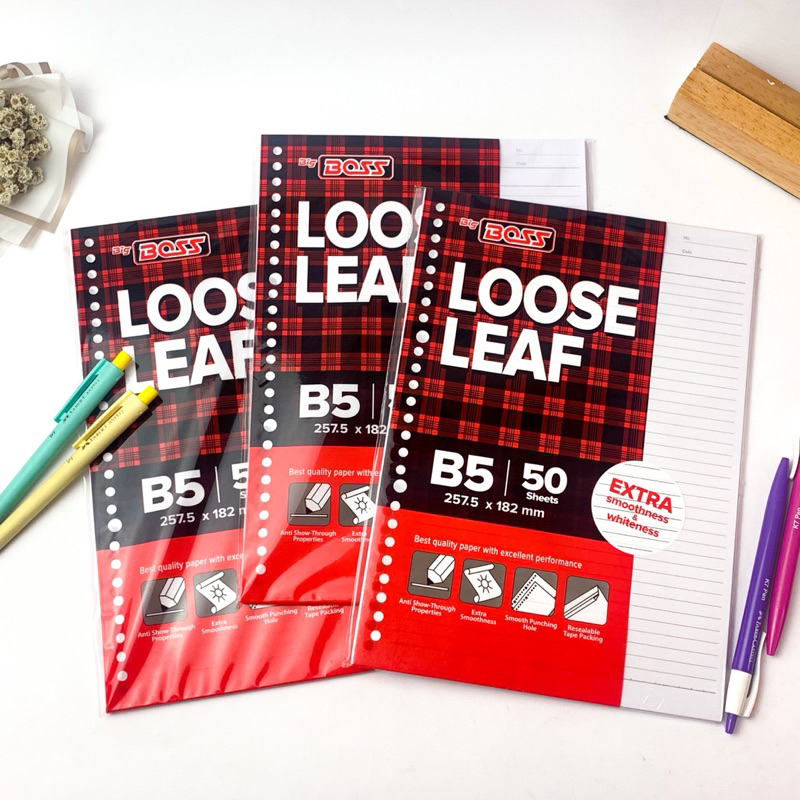 LOOSE LEAF B5 50 SHEETS / BINDER CONTENTS B5 (CONTENTS OF 50 SHEETS ...