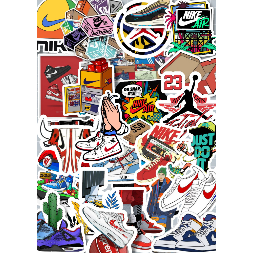 20 PCS AESTHETIC VINYL STICKER STICKER NIKE LOGO NIKE HYPEBEAST AIR ...