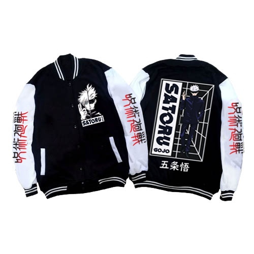 Gojo Satoru Varsity Baseball Jacket Anime Jujutsu Kaisen Varsity One ...