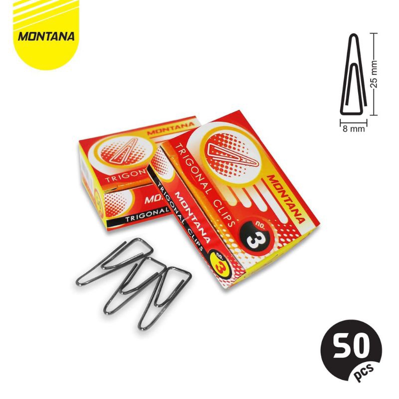Trigonal Clip No. 3 MONTANA - Paper Clips Triangle Paper Clips | Shopee ...