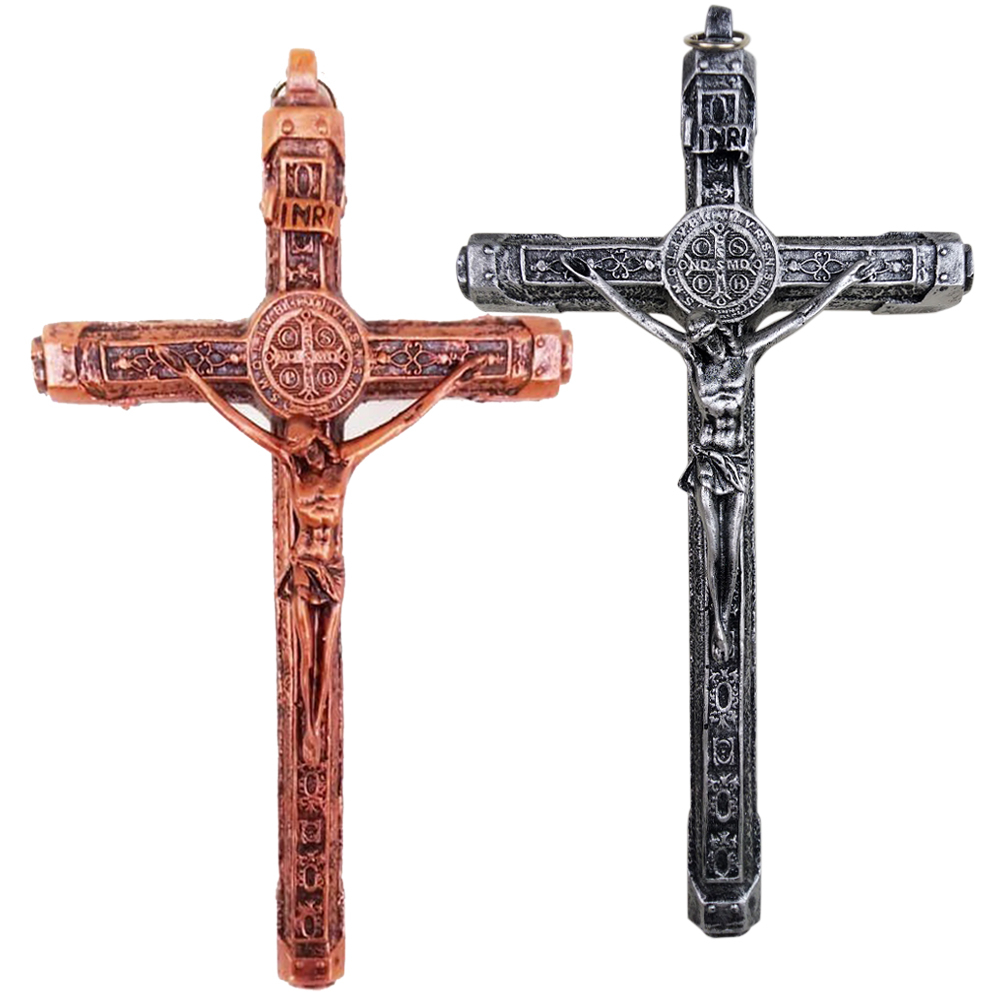 Cross Wall Hanging Benedictus Medal Motif Batik Corpus Jesus Christ ...