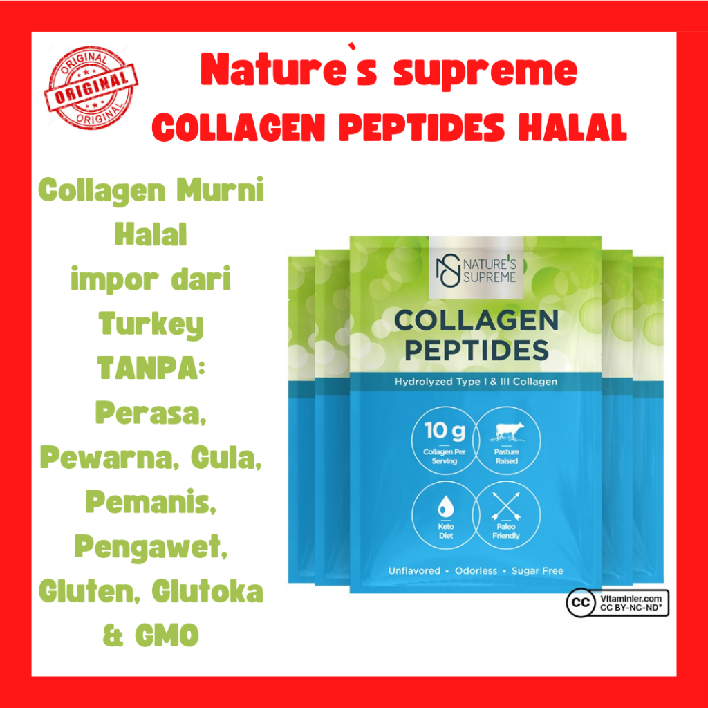 Collagen Halal TURKEY 10gram sachet packaging NATURE'S SUPREME Collagen ...