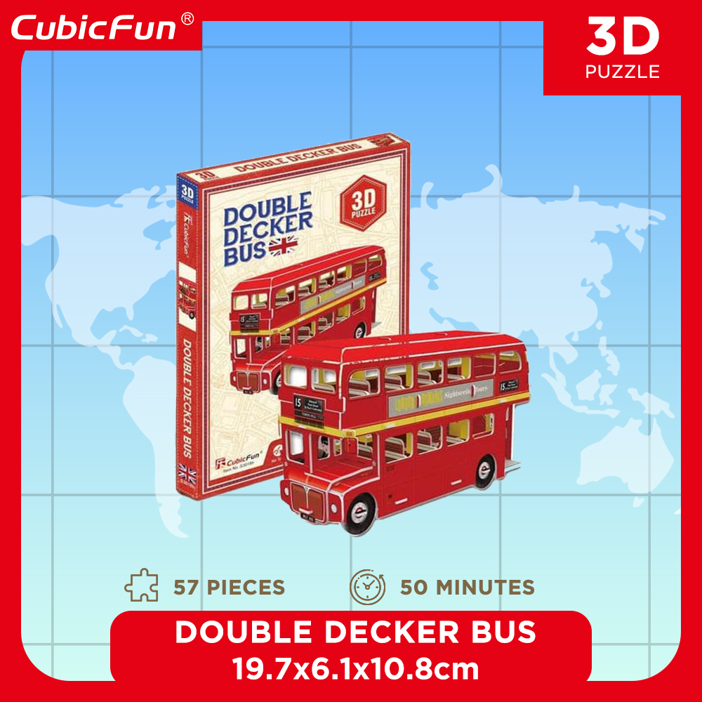 Cubicfun Double Decker Mini Bus S3018h 3D Puzzle | Shopee Malaysia
