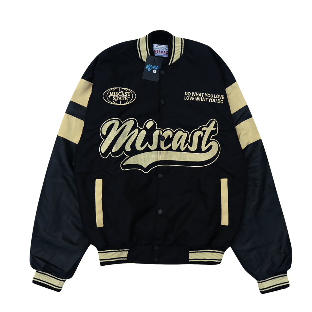 HITAM St Varsity Jacket Men Vintage Vendeta Black Premium Waterproof ...