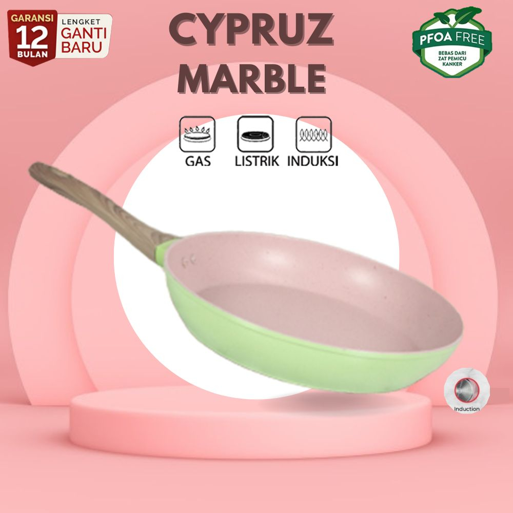 Cookwware Fry Pan Non-Stick Induction Frying Pan Cyprus Marble 26cm FP ...