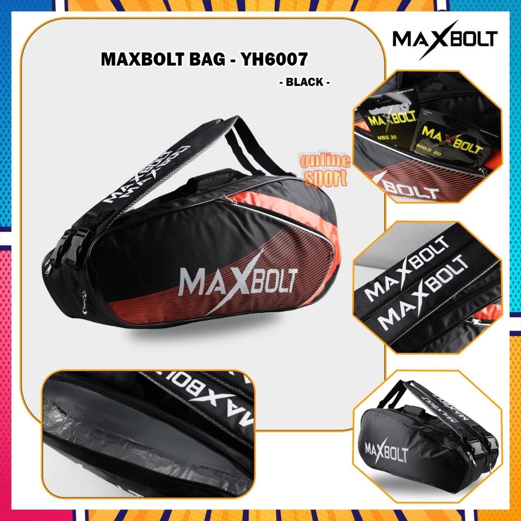 Maxbolt YH 6007 Badminton Bag Oval Bag Backpack - Thermo | Shopee Malaysia