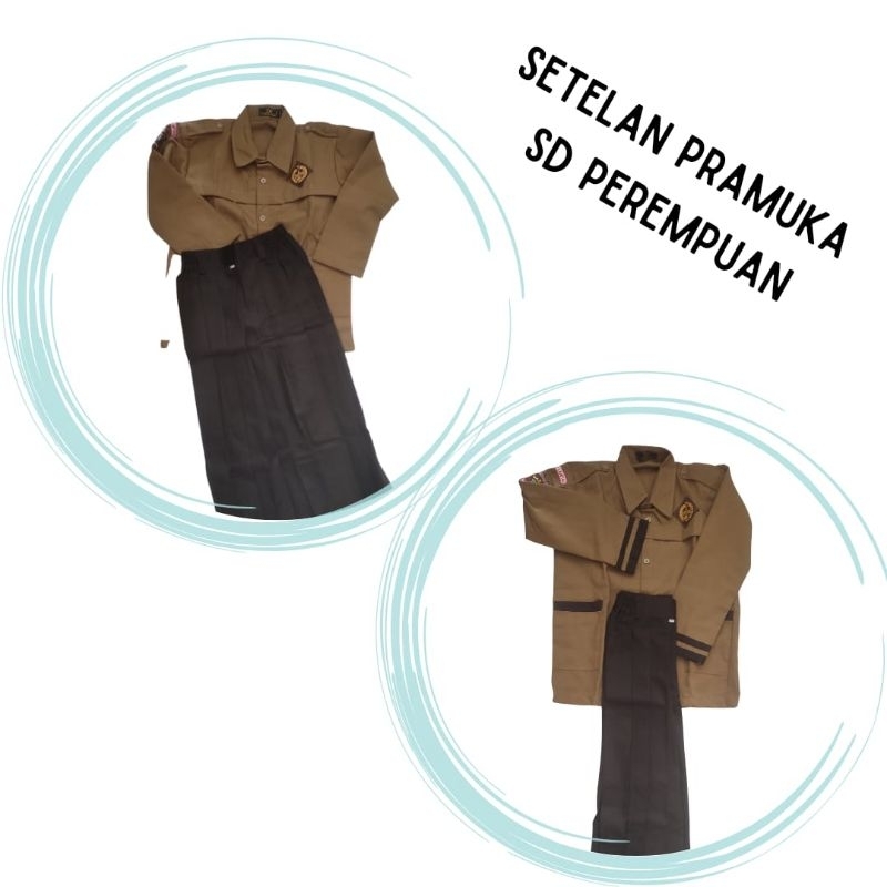 Long Sleeve Girl Elementary School Scout Uniform Package | Shopee Malaysia